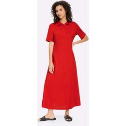 Heine Damen Sommerkleid "Kleid"rot, Gr. 38, unifarben, 100% Baumwolle, Kleider