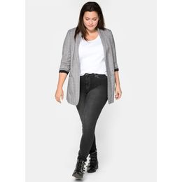 sheego Damen Stretch-Jeans, schwarz, Gr. 108, unifarben, 67% Baumwolle, 27% Polyester, 4% Viskose, 2% Elasthan, Jeans