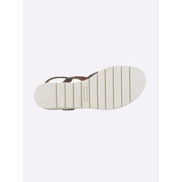 Heine Damen Sandalette, Gr. 40braun, Glattleder, Leder, Rindsleder, Schuhe