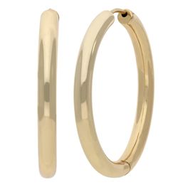 Firetti Damen Paar Creolen "Schmuck Geschenk Silber 925 Ohrschmuck Ohrringe Klassisch", 30, Silber 925 (Sterlingsilber)gelbgoldfarben, Silber 925