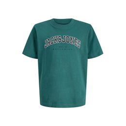 Jack & Jones Jack & Jones Junior T-Shirt 'JJECALEB' Jungen Gr&ouml;&szlig;e 176 smaragd / schwarz / wei&szlig;