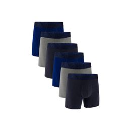 Under Armour Herren Boxershorts "Boxershort UA PERFORMANCE COTTON - SOLID 6 IN 6PK 6er Pack", Gr. Mdunkelblau, grau, blau, Obermaterial: 57%