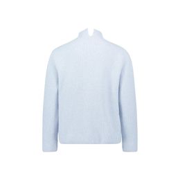 Zero Damen Strickpullover "Damen mit Stehkragen"light blau melange, Gr. 42, unifarben, Strick, Obermaterial: 58% Polyester, 30% Polyacryl, 10% Wolle,