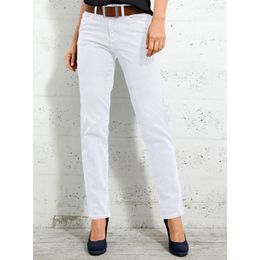 Inspirationen Damen 5-Pocket-Jeans, wei&szlig;, Gr. 255, unifarben, 98% Baumwolle, 2% Elasthan, Jeans