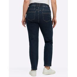 sheego Damen Bequeme Jeansdunkelblau, Gr. 54, unifarben, 99% Baumwolle, 1% Elasthan, Jeans