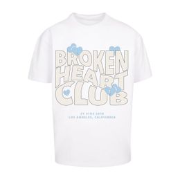 T-Shirt 2Y STUDIOS "2Y Studios Broken Heart Club Oversize Tee", Damen, Gr. L, wei&szlig;, 100% Baumwolle, bedruckt, oversize, Rundhals, Shirts T-Shirt
