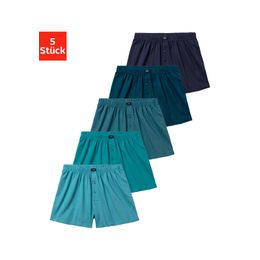 H.I.S. H.I.S Herren Weiter Boxer "Herren Boxer", Gr. 4, bunt, Jersey, Obermaterial: 95% Baumwolle, 5% Elasthan, unifarben, Unterhosen, weite Passform,