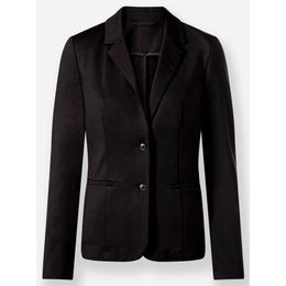 Inspirationen Damen Jerseyblazer "Jersey-Blazer"schwarz, Gr. 36, 58% Viskose, 36% Polyamid, 6% Elasthan, Blazer