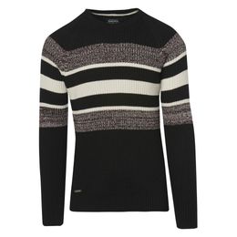 Koroshi Pullover Herren Gr&ouml;&szlig;e L mokka / schwarz / wei&szlig;