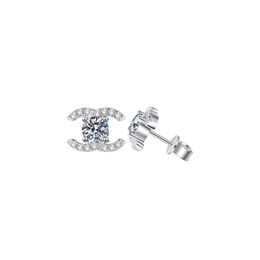 ROUGEMONT Jewellery Ohrringe 'Funkelnde Moissanit Ohrstecker 5,0mm 1,0ct 925 Sterling Silber' Damen Gr&ouml;&szlig;e One Size silber