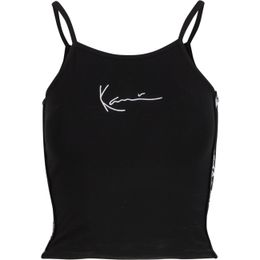 Karl Kani Herren Muskelshirt "Karl Kani Damen KKWQ22001BLK Karl Kani Tape Small Signature Top"schwarz, Gr. S, bedruckt, 95% Baumwolle, 5% Elasthan,