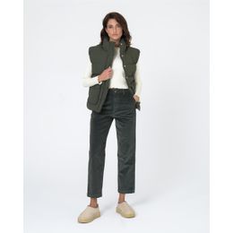 FRESHLIONS Damen Steppweste "Fabiana", braun, Gr. M, 100% Polyester, Westen, mit Pattentaschen