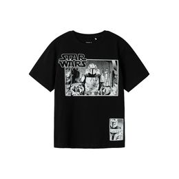 name it T-Shirt 'NKMALLAN STARWARS' Jungen Größe 146/152 schwarz / weiß