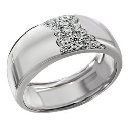 Firetti Damen Fingerring "Schmuck Geschenk Silber 925 Damenring Ring", 54, Silber 925 (Sterlingsilber), 7,9mmsilberfarben, kristallwei&szlig;, Silber 925