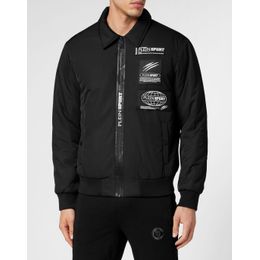 Plein Sport Herren Blouson "Global Express Edition", schwarz, Gr. XXL, Obermaterial: 100% Polyester. Futter: 100% Polyester. F&uuml;llung: 100% Polyester,