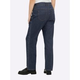 sheego Damen Bequeme Jeans, blau, Gr. 56, unifarben, 99% Baumwolle, 1% Elasthan, Jeans