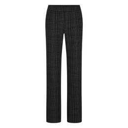 GOLDNER Damen Stoffhose "Kurzgr&ouml;&szlig;e Elegante Businesshose VERA in Tweed", schwarz, Gr. 21, Obermaterial: 93% Baumwolle CO. 7% metallisierte Fasern