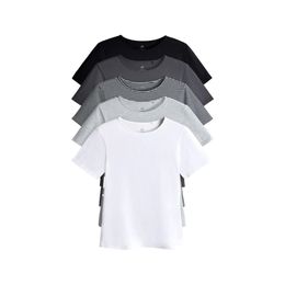 The Set T-Shirt Damen Gr&ouml;&szlig;e L dunkelgrau / graumeliert / schwarz / wei&szlig;
