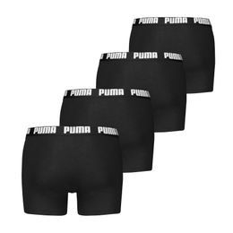 Puma Herren Boxershorts "Puma MEN EVERYDAY BOXER 4P ECOM", Gr. XL, schwarz, Jersey, Obermaterial: 95% Baumwolle, 5% Elasthan, Unterhosen, mit breitem