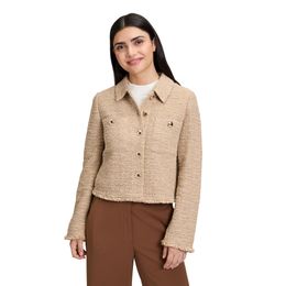 Betty Barclay Damen Jackenblazer "Damen langarm", beige, Basic, Gr. 48, Obermaterial: 52% Baumwolle, 46% Polyester, 2% Polyester, Blazer, Material