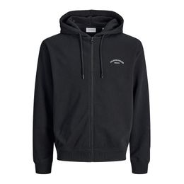 Jack & Jones Plus Jack & Jones Plus Zip-Up Hoodie 'JJCollege' male Black size 5XL