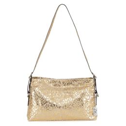 Anna Morellini Leder-Schultertasche "Teodora" in Gold - (B)25 x (H)16 x (T)4 cm - 78% | Damen-taschen