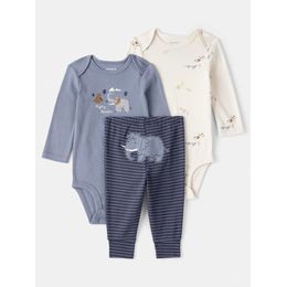 carter's 3tlg. Outfit in Blau/ Creme - 54% | Größe 86 | Baby-bodys