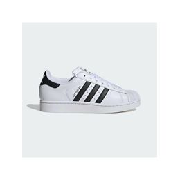 Adidas Leder-Sneakers "Superstar II" in Weiß/ Schwarz - 10% | Größe 44 | Herrensneakers
