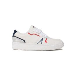 Lacoste Leder-Sneakers in Wei&szlig;/ Dunkelblau/ Rot - 35% | Gr&ouml;&szlig;e 42,5 | Herrensneakers