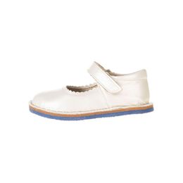 lamino Leder-Barfu&szlig;-Ballerinas in Creme - 47% | Gr&ouml;&szlig;e 24 | Baby-schnuerschuh