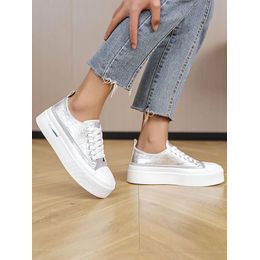 Sixth Sens Sneakers in Silber/ Wei&szlig; - 57% | Gr&ouml;&szlig;e 40 | Damen-sneakers
