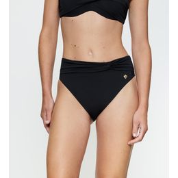 Triumph Damen Bikini-Hose "Summer Twist", schwarz, Gr. 36, Microfaser, Obermaterial: 84% Polyamid, 16% Elasthan, Badehosen, Raffung an der vorderen
