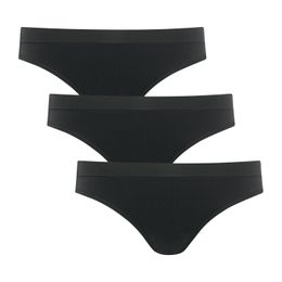 Jockey Damen Tanga "Seamfree Core", Gr. XXL, schwarz, Microfaser, Obermaterial: 93% Polyamid, 7% Elasthan, unifarben, Unterhosen, leichter luftiger