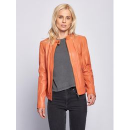 Maze Damen Lederjacke "Marcie", orange, Gr. XXL, Obermaterial: 100% Lammleder; Futter: 100% Polyester, Jacken