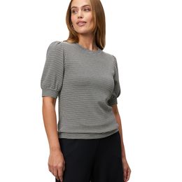 Zero Damen Kurzarmshirt "Damen mit kurzen Puff&auml;rmeln", schwarz, Gr. 34, Strukturmuster, Jersey, Obermaterial: 71% Polyester, 27% Viskose, 2%
