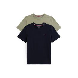 Jungen T-Shirt "2 PK SS TEE mit Stickerei und Rundhals im 2er-Pack", Tommy Hilfiger Underwear, Gr. 164, blau, Jersey, Obermaterial: 100% Baumwolle,