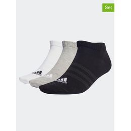 Adidas 3er-Set: Funktionssocken in Schwarz/ Grau/ Weiß - 20% | Größe M | Damen-outdoor-ausruestung