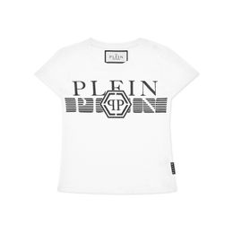 Philipp Plein Jungen T-Shirt "Mit Schmucksteinen"01, wei&szlig;, Gr. 6, Obermaterial: 100% Baumwolle, Shirts