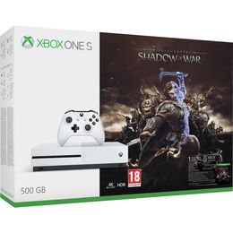 Microsoft Xbox One S 500GB - Wei&szlig; + Middle-earth: Shadow of War