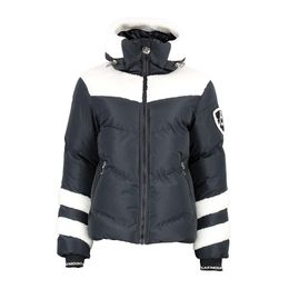 Peak Mountain Ski-/ Snowboardjacke "Alibi" in Schwarz/ Wei&szlig; - 74% | Gr&ouml;&szlig;e L | Damen-outdoorjacken