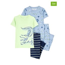 Carter's carter's 2er-Set: Pyjamas in Grün/ Dunkelblau/ Hellblau - 16% | Größe 98 | Kinder-waesche