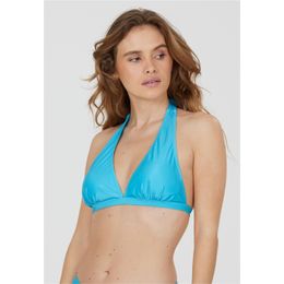 CRUZ Damen Triangel-Bikini-Top "Pozzuoli", blau, Gr. 44, unifarben, 80% Polyamid, 20% Elasthan, Bikini-Oberteile, mit praktischer Quick