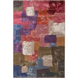 Teppich HEINE HOME, B:54cm H:7mm L:90cmlila, taupe, gemustert, Kunstfaser, Polyester, Wohnzimmer, Teppiche
