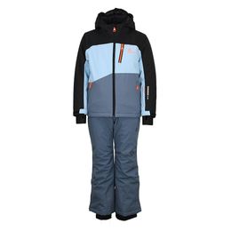 Peak Mountain 2tlg. Ski-/ Snowboardoutfit in Hellblau/ Schwarz - 67% | Gr&ouml;&szlig;e 128 | Kinder-outdoor-jacken