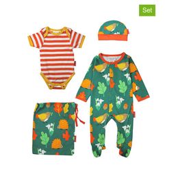 Toby tiger 4tlg. Erstlingsset in Grün/ Orange - 44% | Größe 80 | Baby-bodys