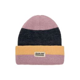 Color Kids Beanie in Rosa/ Dunkelblau/ Gelb - 11% | Größe 56 cm | Kindermuetzen