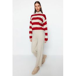 Trendyol 2tlg. Outfit in Beige/ Rot - 72% | Gr&ouml;&szlig;e XS | Damen-pullover-cardigans