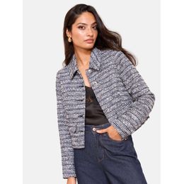 Friends Like These Jacke 'Boucle Trophy' Damen Gr&ouml;&szlig;e XXXL violettblau / schwarz / wei&szlig;
