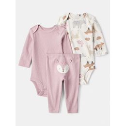 carter's 3tlg. Outfit in Rosa/ Creme - 50% | Größe 86/92 | Baby-bodys