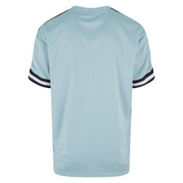 Urban Classics Damen T-Shirt "Urban Classics Herren Oversized Stripes Mesh Tee"oceanblau, Gr. XXL, gestreift, 100% Polyester, Shirts